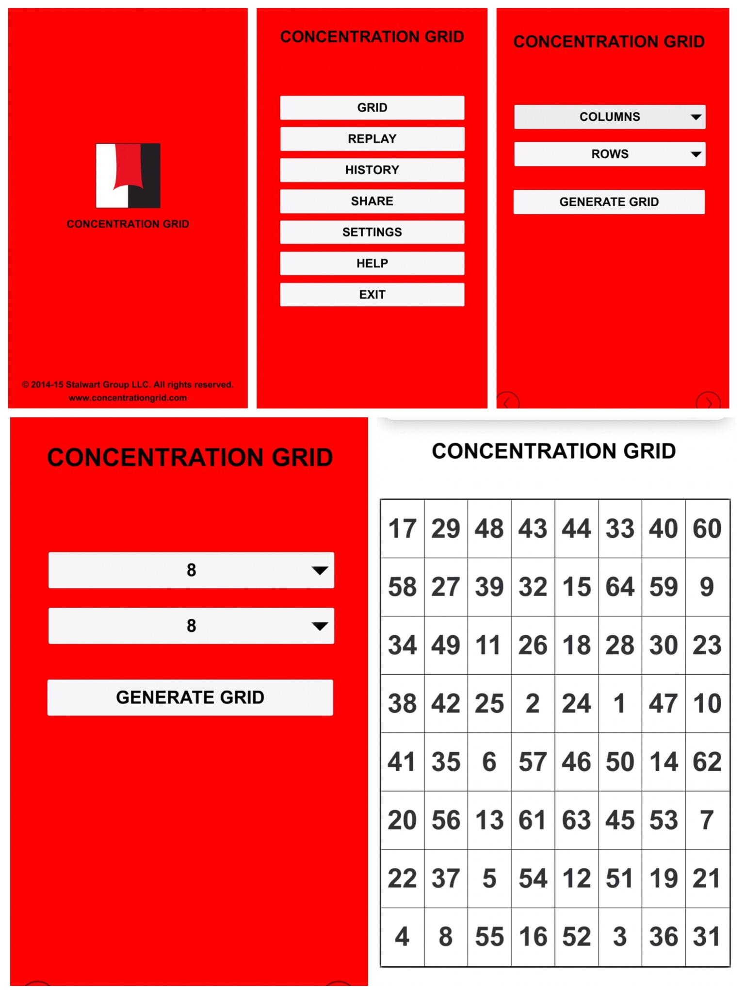 CONCENTRATION GRID – CONCENTRATION GRID