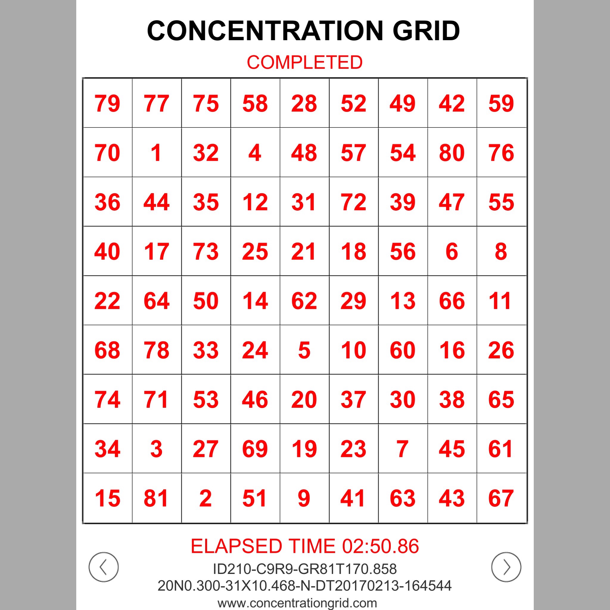 USES OF CONCENTRATION GRID APP/EXERCISE (FOR COACHES/ATHLETES ...